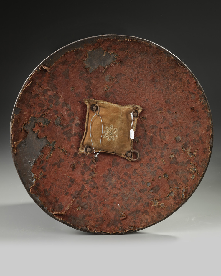 An Islamic brass shield