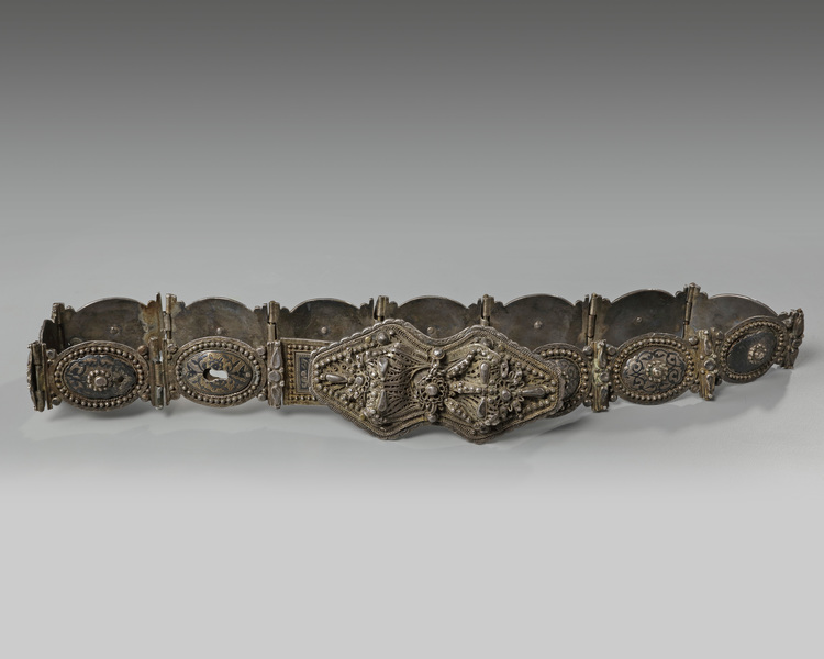 AN ISLAMIC OTTOMAN SILVER BELT, 19TH CENTURY