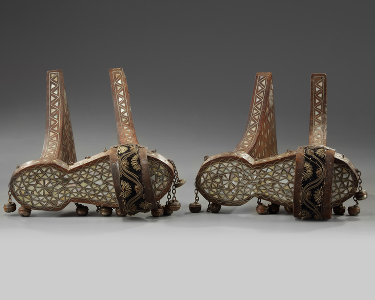Two Islamic Ottoman hammam shoes