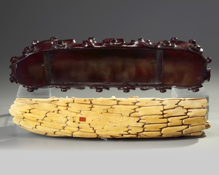 A Chinese carved ivory 'Eight Horses of Mu Wang' group