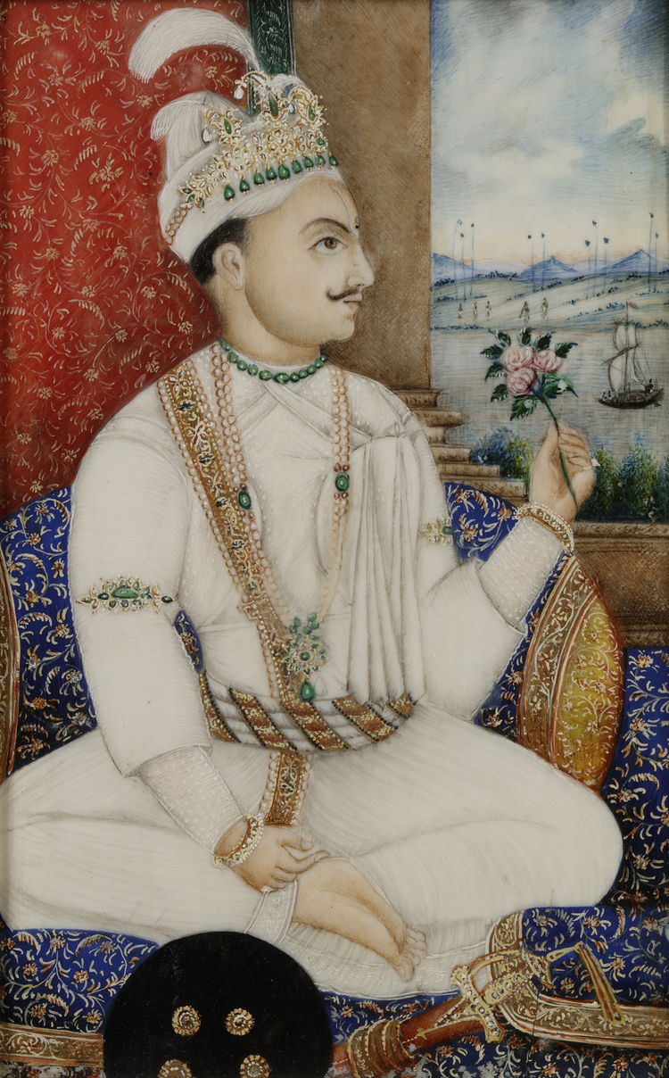 A portrait of the Mughal Emperor.