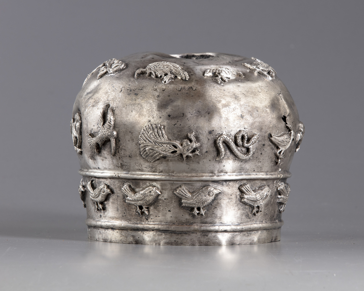 An Armenian silver miter for a priest
