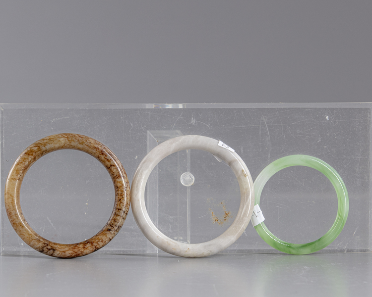 Three Chinese jade bangles