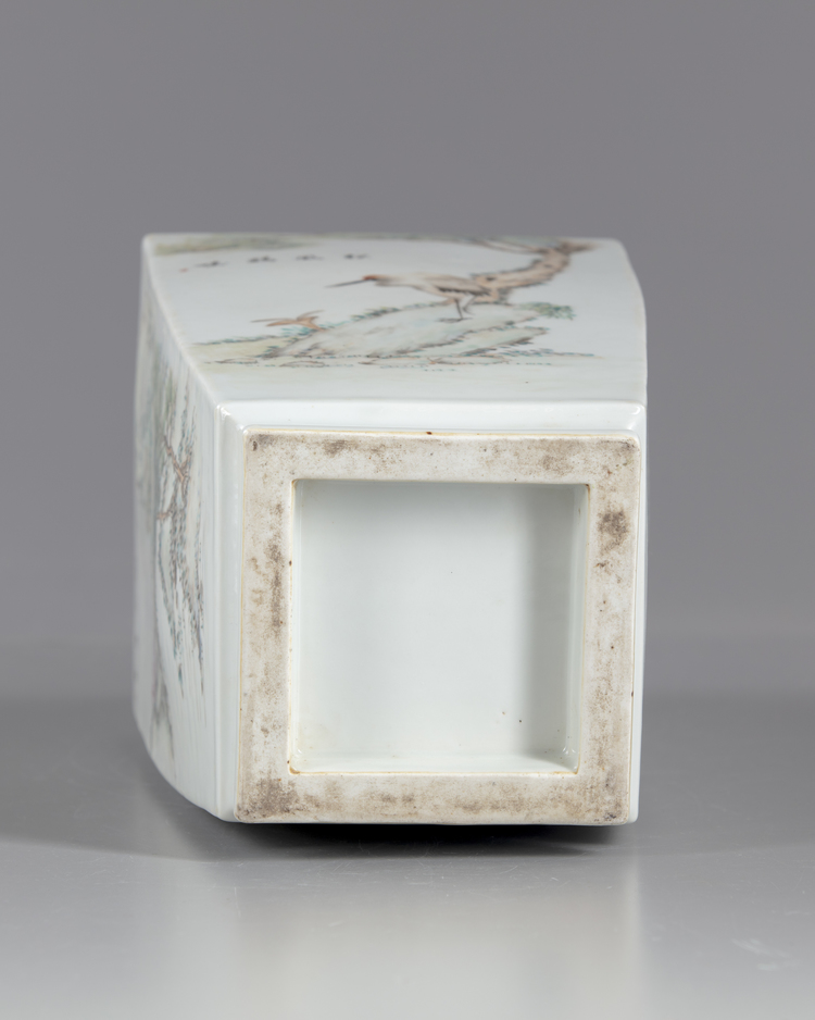 A Chinese square shaped vase