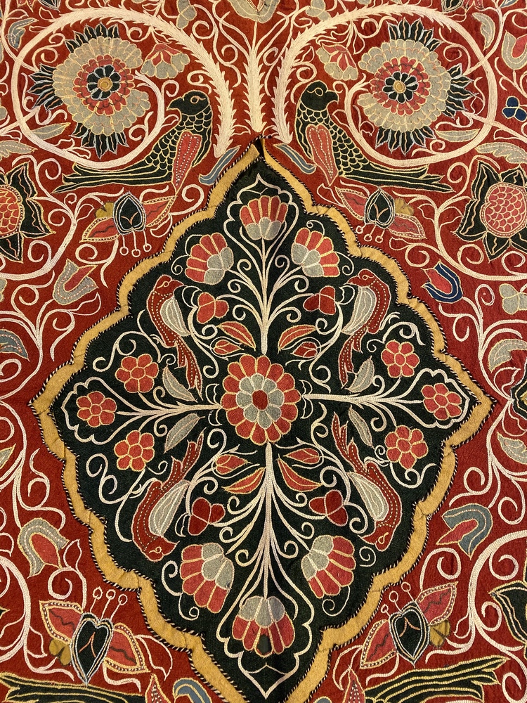 A PERSIAN RESHT EMBROIDERY, 19TH CENTURY