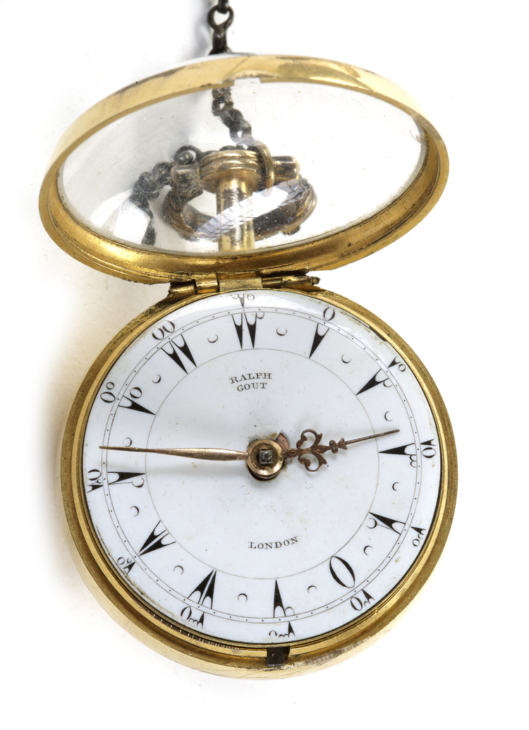 A FINE BRASS AND TORTOISESHELL TRIPPLE CASE TURKISH MARKET POCKET WATCH ...