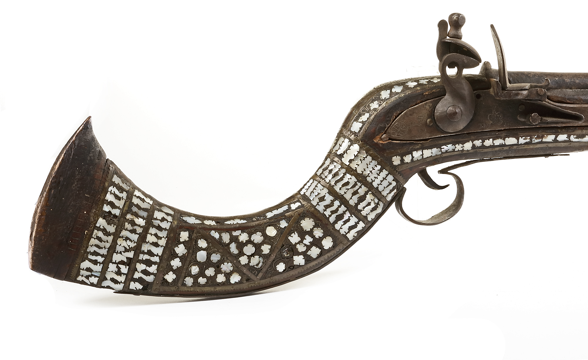 AN OTTOMAN MOTHER-OF-PEARL INLAID MIQUELET RIFLE, TURKEY, 19TH CENTURY