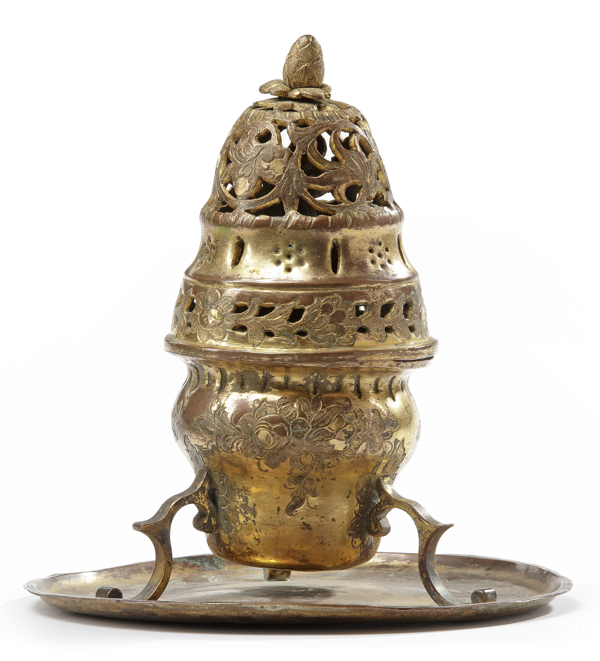 AN OTTOMAN TOMBAK INCENSE BURNER, TURKEY, 18TH CENTURY
