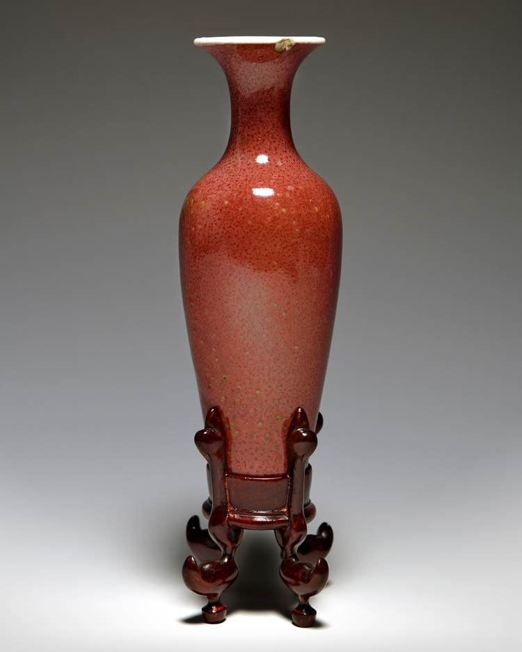 A CHINESE PEACHBLOOM-GLAZED AMPHORA