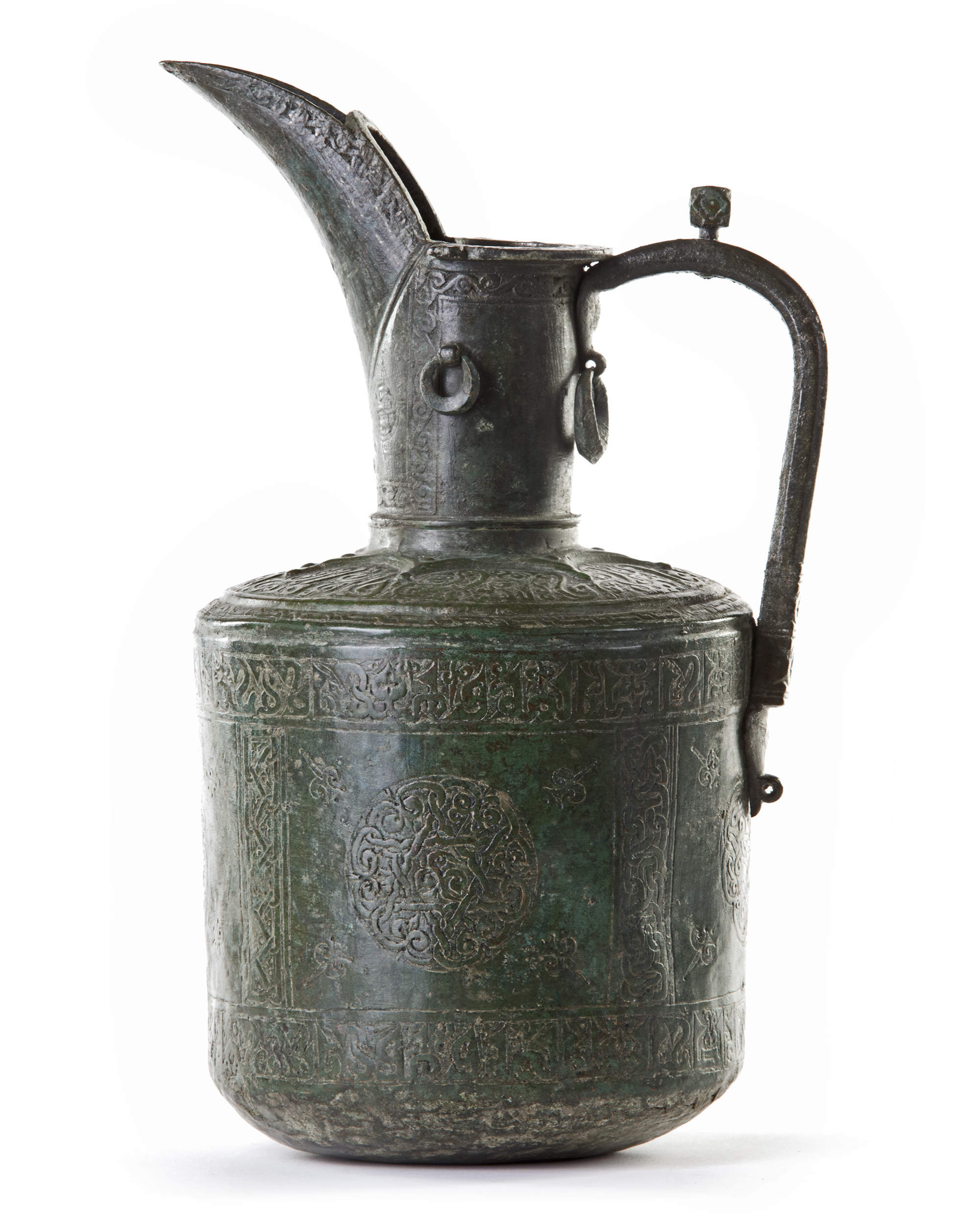 A LARGE KHORASAN BRONZE EWER, 11TH-12TH CENTURY
