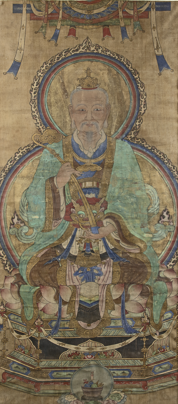 A CHINESE PAINTING OF A TAOIST FIGURE, LATE MING DYNASTY (17TH CENTURY ...