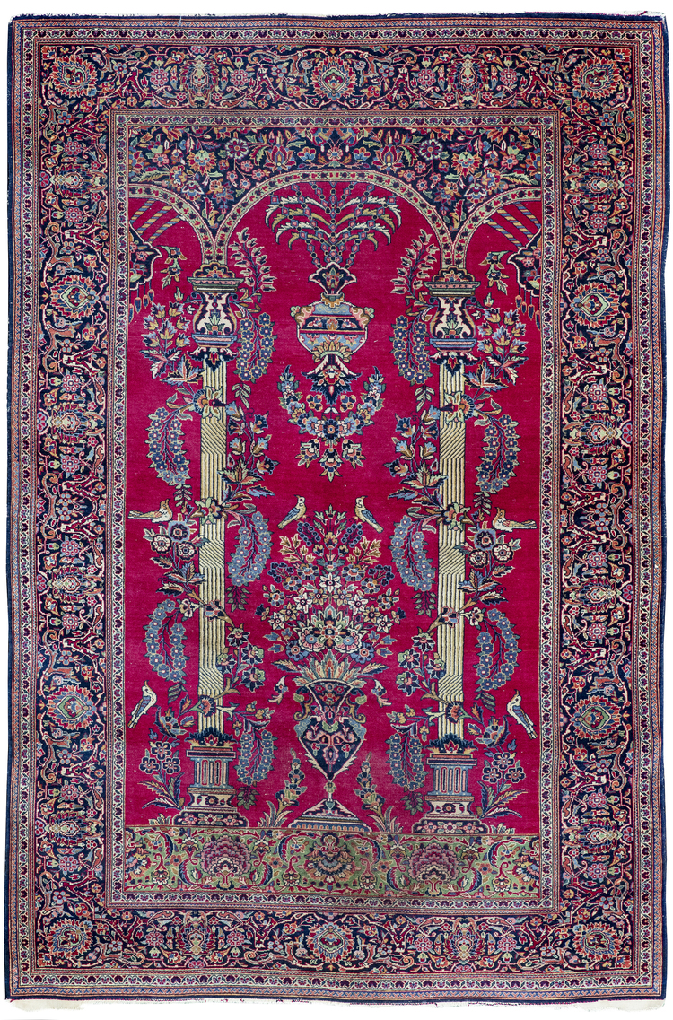 A PERSIAN KASHAN PRAYER RUG, CIRCA 1920