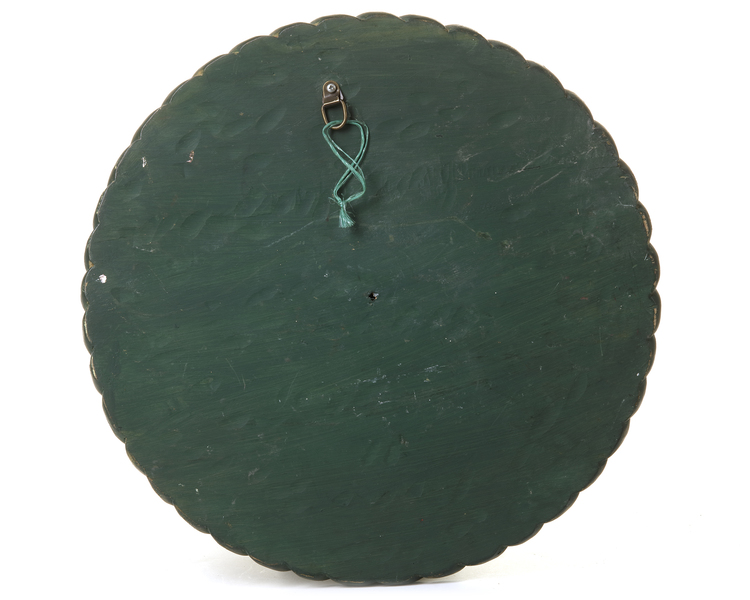 AN OTTOMAN CALLIGRAPHIC PAINTED WOOD ROUNDEL, TURKEY, 19TH-20TH CENTURY