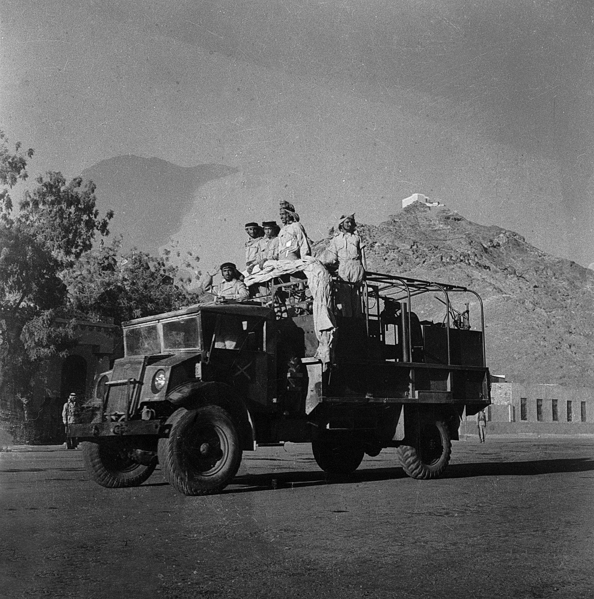 A COLLECTION OF SIX PHOTOGRAPHS OF THE SAUDI ARMY COMMANDERS, OFFICERS ...