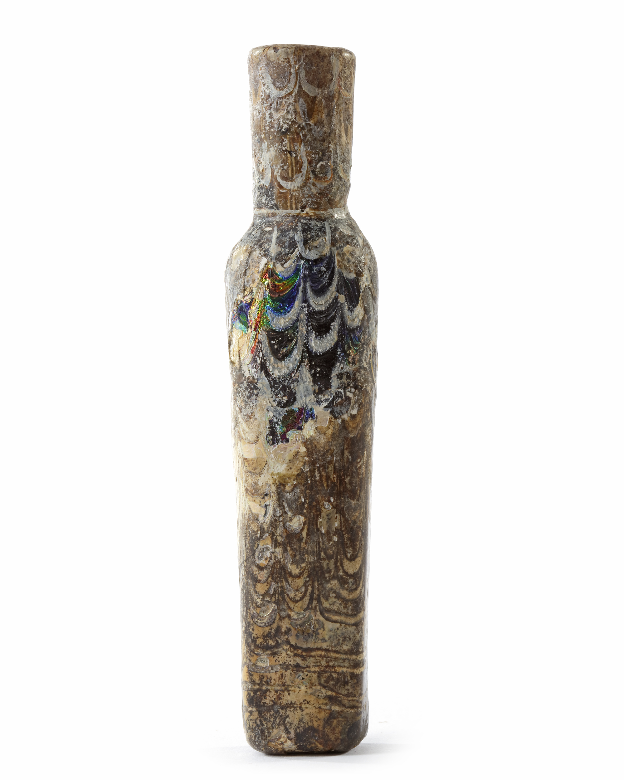 AN EARLY ISLAMIC GLASS BOTTLE EGYPT OR SYRIA, 7TH-8TH CENTURY