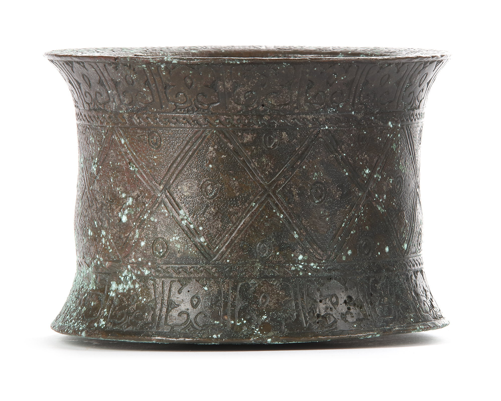 A PAIR OF SELJUK BRONZE MORTARS, IRAN, 12TH-13TH CENTURY