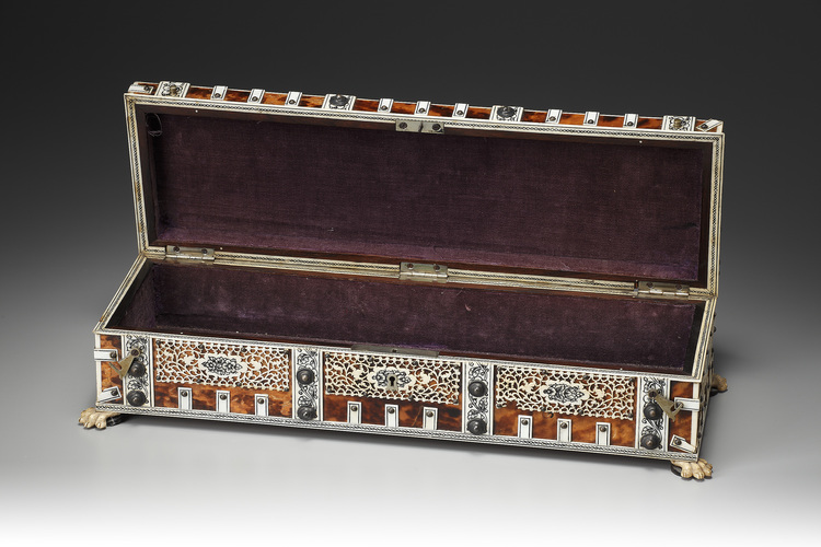 An Anglo Indian Colonial Ivory and Tortoiseshell Box