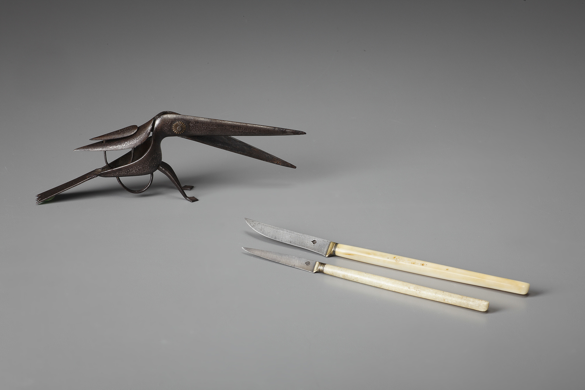 Two Ottoman Calligraphy Knives and Indo-persian Scissor