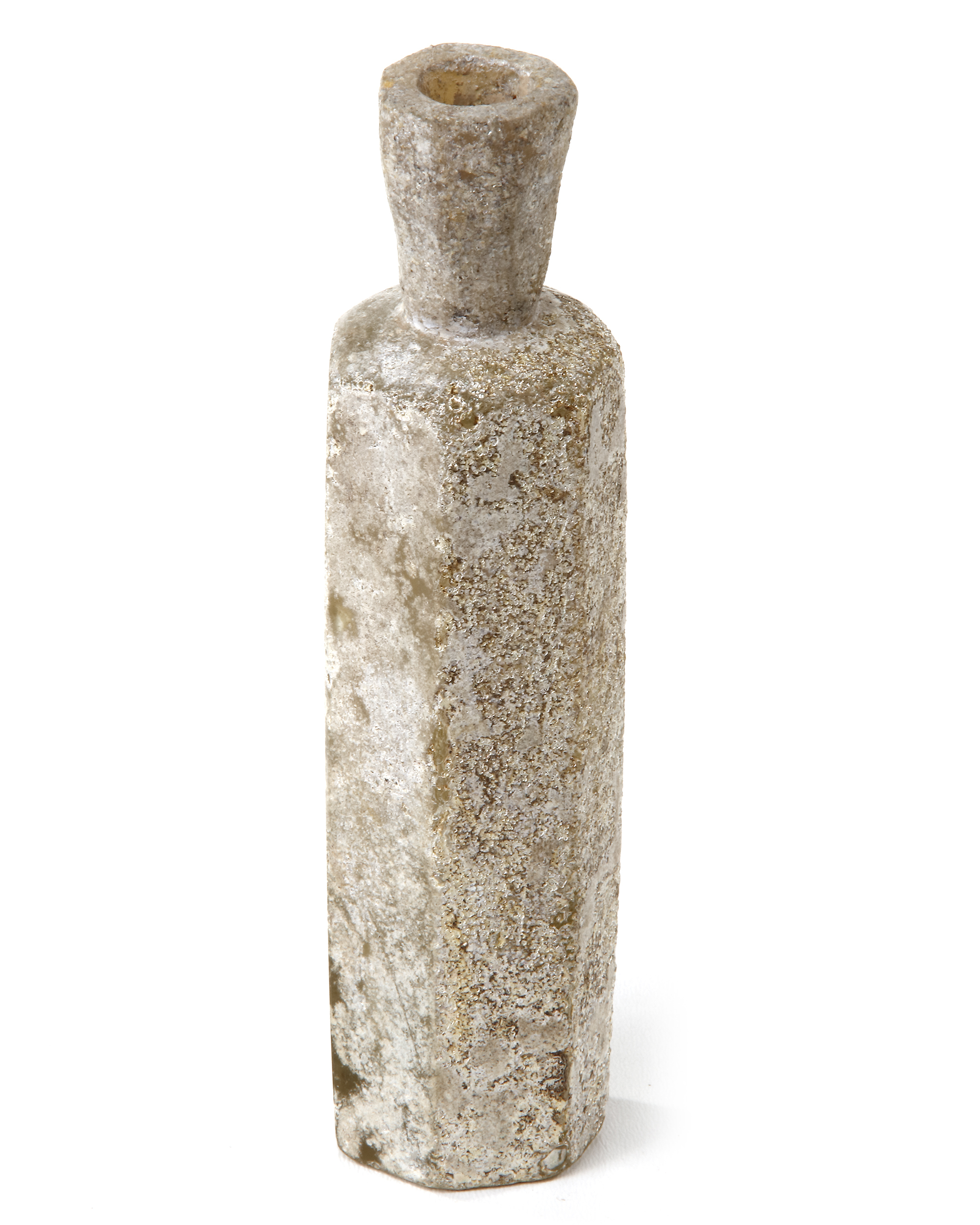 AN EARLY ISLAMIC GLASS BOTTLE, PERSIA, 9TH-10TH CENTURY