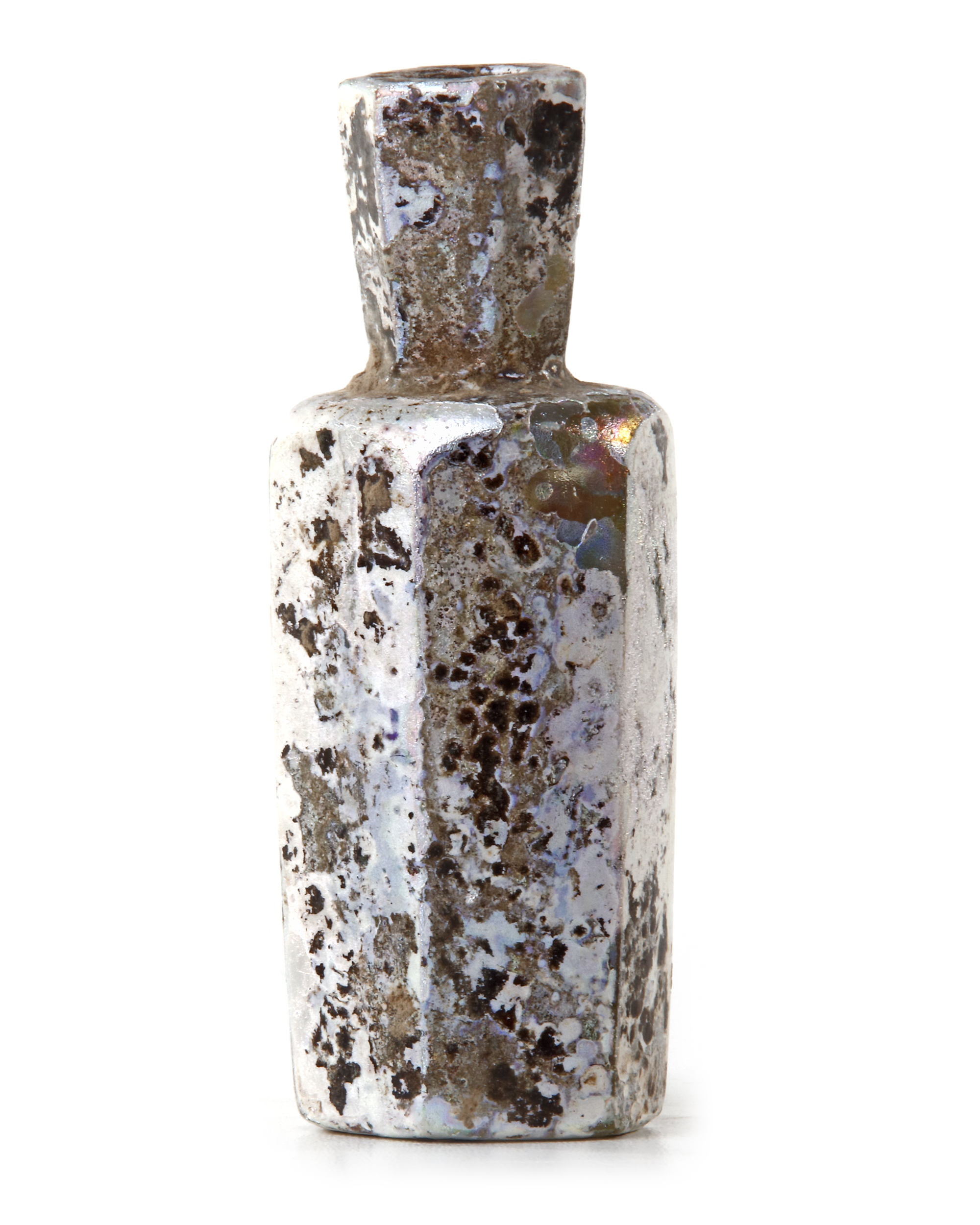 AN EARLY ISLAMIC GLASS BOTTLE, PERSIA, 9TH-10TH CENTURY