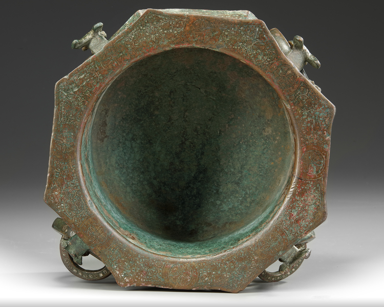 A SILVER-INLAID MORTAR, KHORASAN, 13TH CENTURY