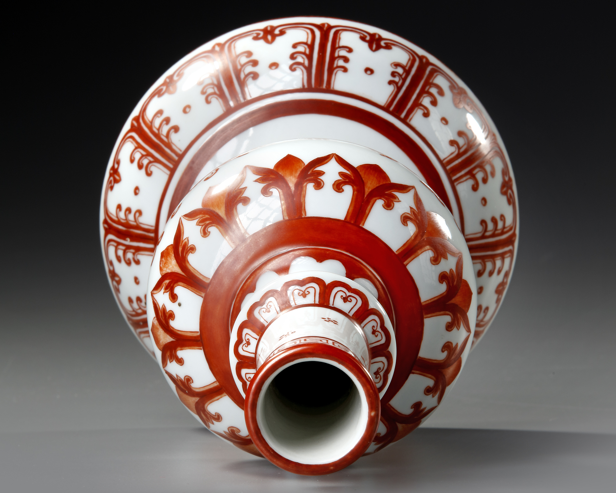 A CHINESE IRON RED PORCELAIN VASE, QING DYNASTY (1644-1911)