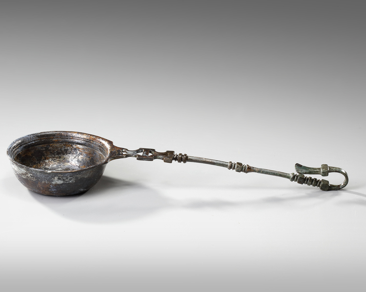 A ROMAN BRONZE LADLE, CIRCA 2ND-3RD CENTURY AD