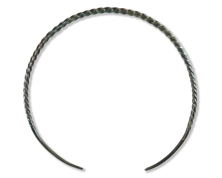 A BRONZE AGE TWISTED NECK TORC, CIRCA 1500 - 1100 B.C.