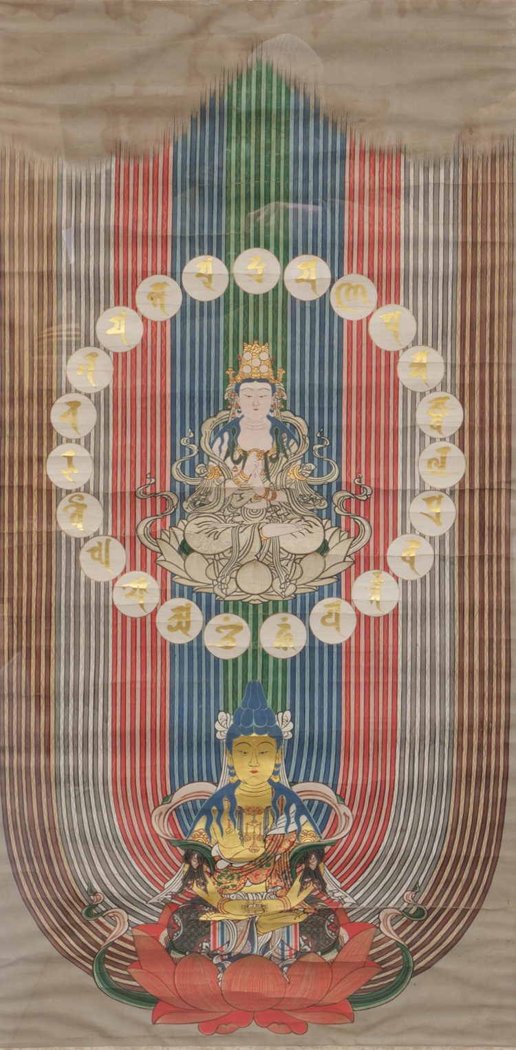 A JAPANESE BUDDHIST MANDALA PAINTING, LATE 19TH CENTURY