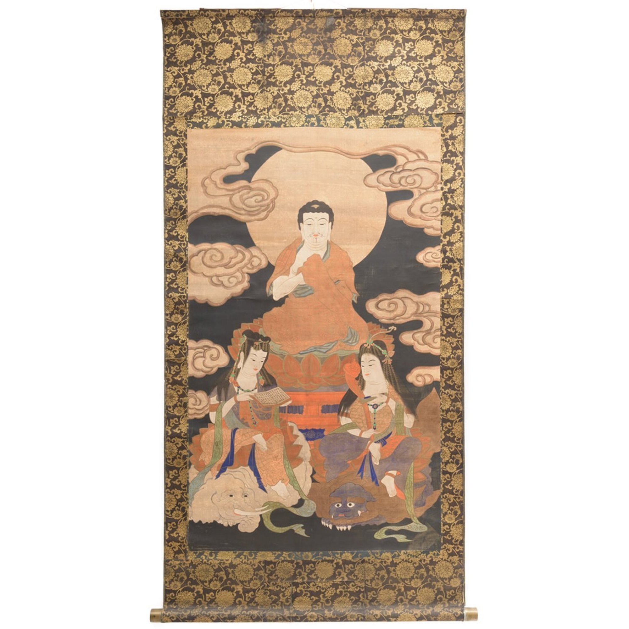 A JAPANESE LACQUERED WOODEN ZUSHI-SHRINE WITH AMIDA BUDDHA
