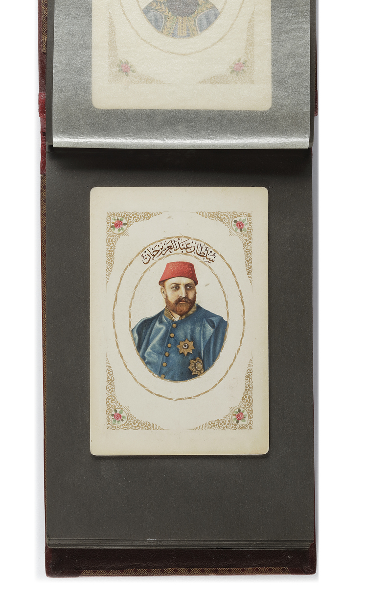 AN ALBUM OF TWENTY-NINE WATERCOLOR PORTRAITS OF THE OTTOMAN SULTANS ...