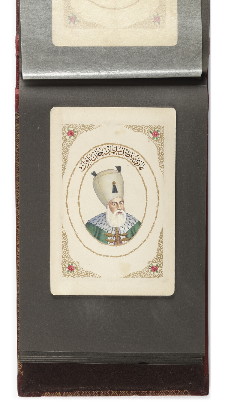 AN ALBUM OF TWENTY-NINE WATERCOLOR PORTRAITS OF THE OTTOMAN SULTANS ...