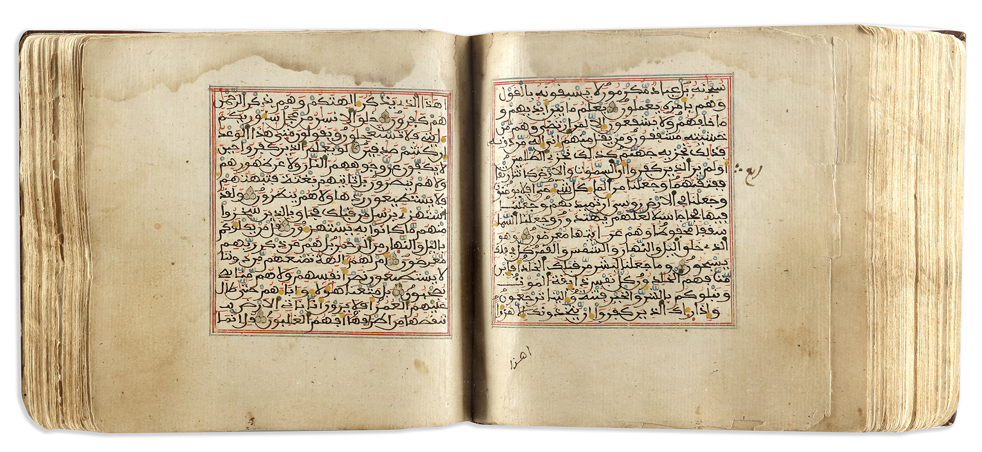 AN ILLUMINATED QURAN WRITTEN IN MAGHRIBI SCRIPT, NORTH AFRICA, 18TH CENTURY