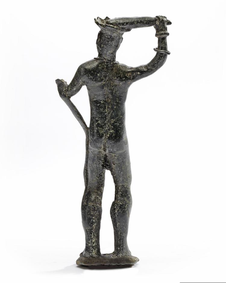 A PROTO-ELAMITE BRONZE MALE FIGURE, CIRCA 2600-2800 B.C.