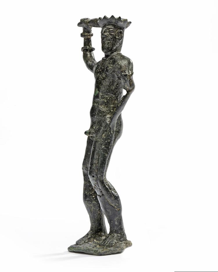 A PROTO-ELAMITE BRONZE MALE FIGURE, CIRCA 2600-2800 B.C.