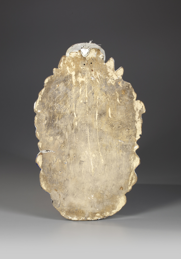 AN UNUSUAL BLUE AND WHITE WALL SCONCE, DELFT, MID 18TH CENTURY