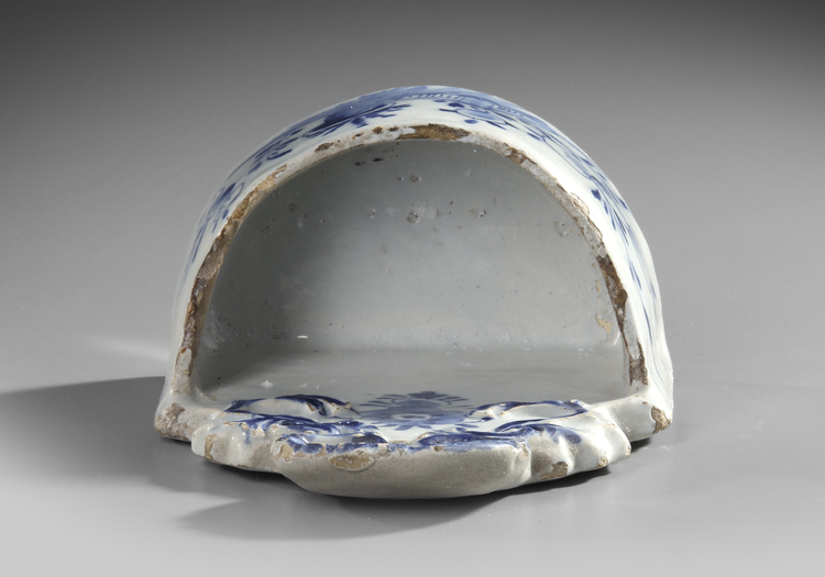 A BLUE AND WHITE STOUP, DELFT, SECOND HALF 18TH CENTURY