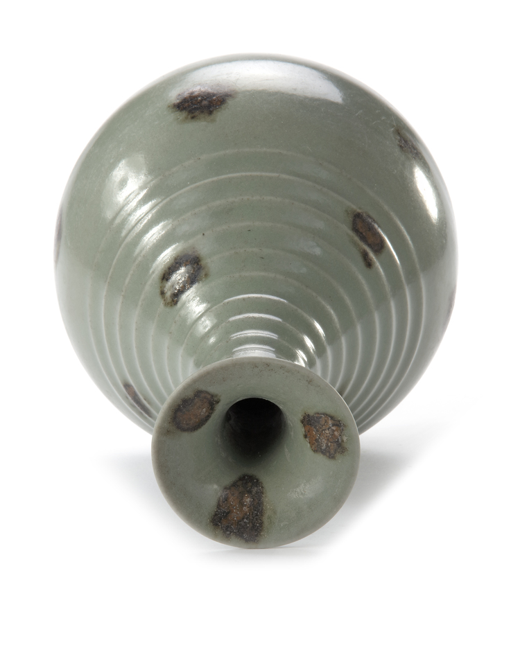 A CHINESE CELADON-GLAZED SPOTTED YUHUCHUNPING VASE, YUAN DYNASTY (1279 ...