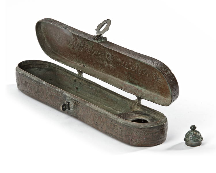 A CAST BRONZE PEN CASE, PERSIA, FIRST HALF 13TH CENTURY