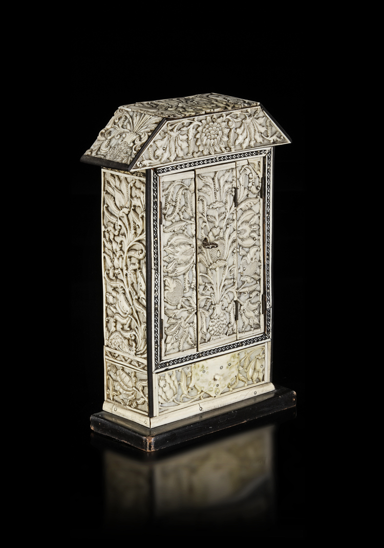 AN IVORY-VENEERED WOODED CABINET, SRI LANKA OR INDIA, LATE 17TH CENTURY