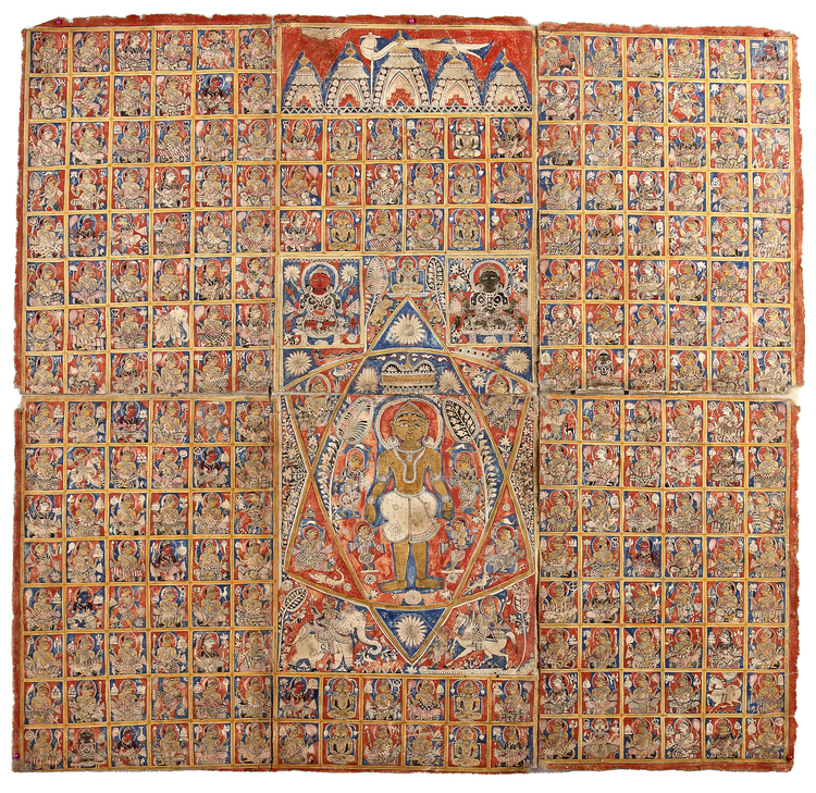 A JAIN MANDALA WITH PADMAVATI, GUJARAT, NORTH-WEST INDIA, 17TH CENTURY