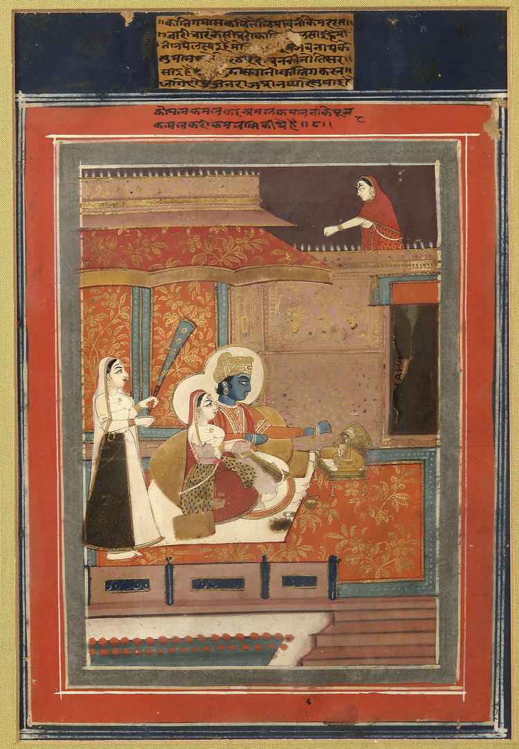 RADHA AND KRISHNA, RAGA RAGINI SERIES, JAIPUR RAJASTHAN, LATE 19TH CENTURY