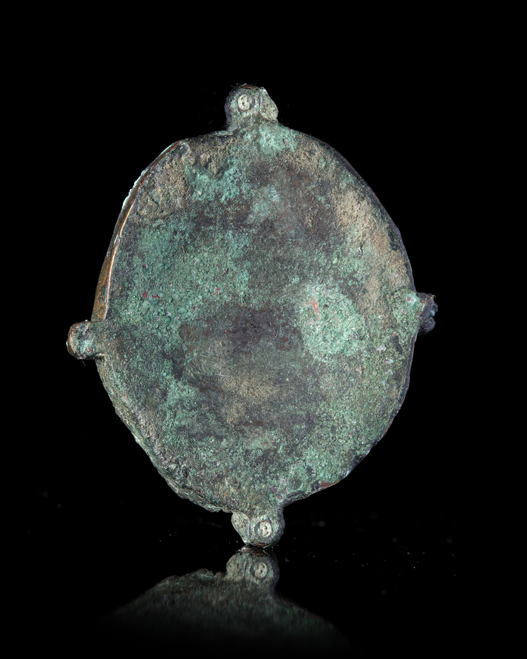 A ROMAN GNOSTIC INTAGLIO IN BRONZE MOUNT, 3RD CENTURY AD