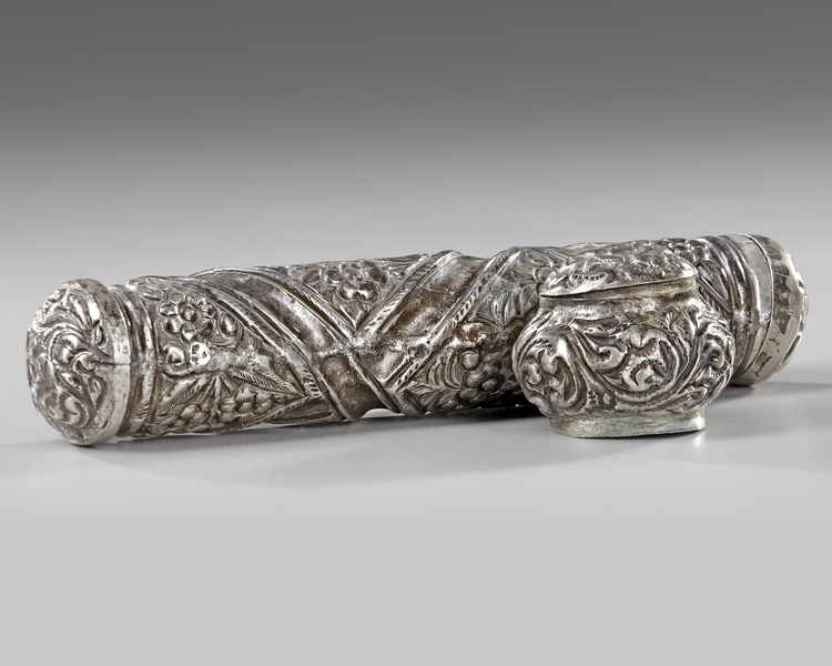 AN OTTOMAN SILVER SCRIBE’S PEN BOX (DIVIT), TURKEY, 19TH CENTURY