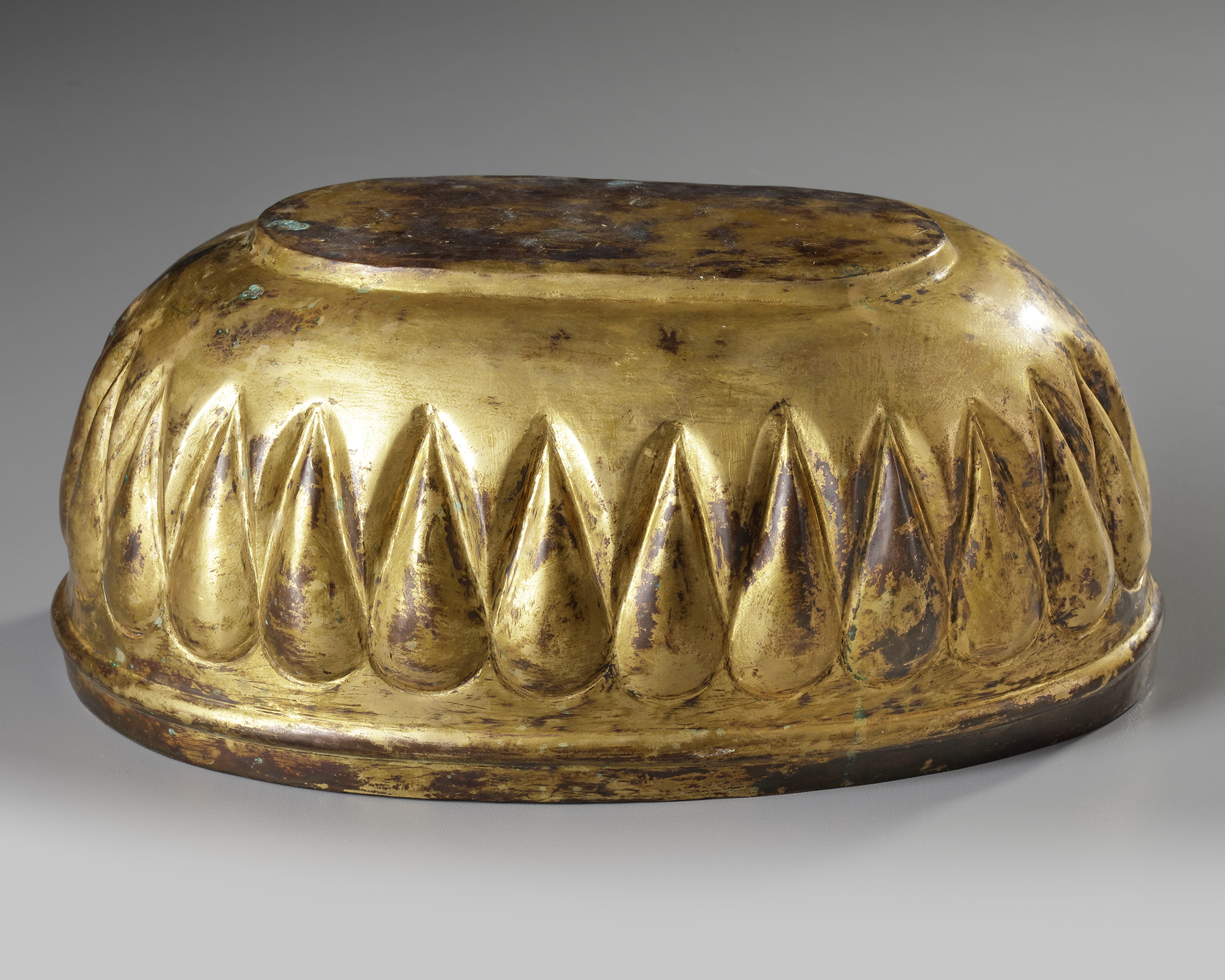 AN OTTOMAN GILT-COPPER (TOMBAK) HAMMAM BOWL, 18TH CENTURY