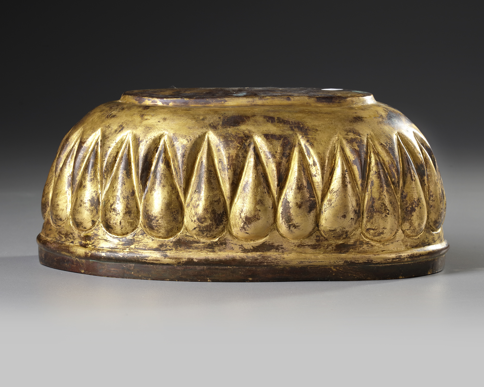 AN OTTOMAN GILT-COPPER (TOMBAK) HAMMAM BOWL, 18TH CENTURY