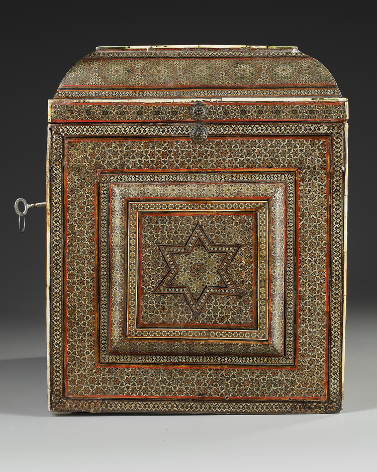 A QAJAR KHATAMKARI CASKET, PERSIA, 19TH CENTURY