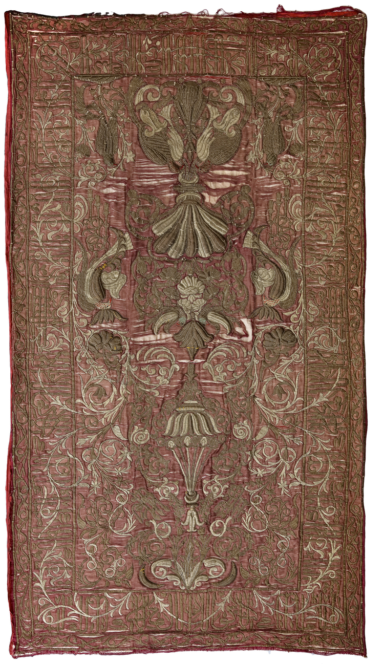 AN OTTOMAN SILK AND METAL-THREAD BROCADE (KEMHA) FRAGMENT, BURSA TURKEY ...