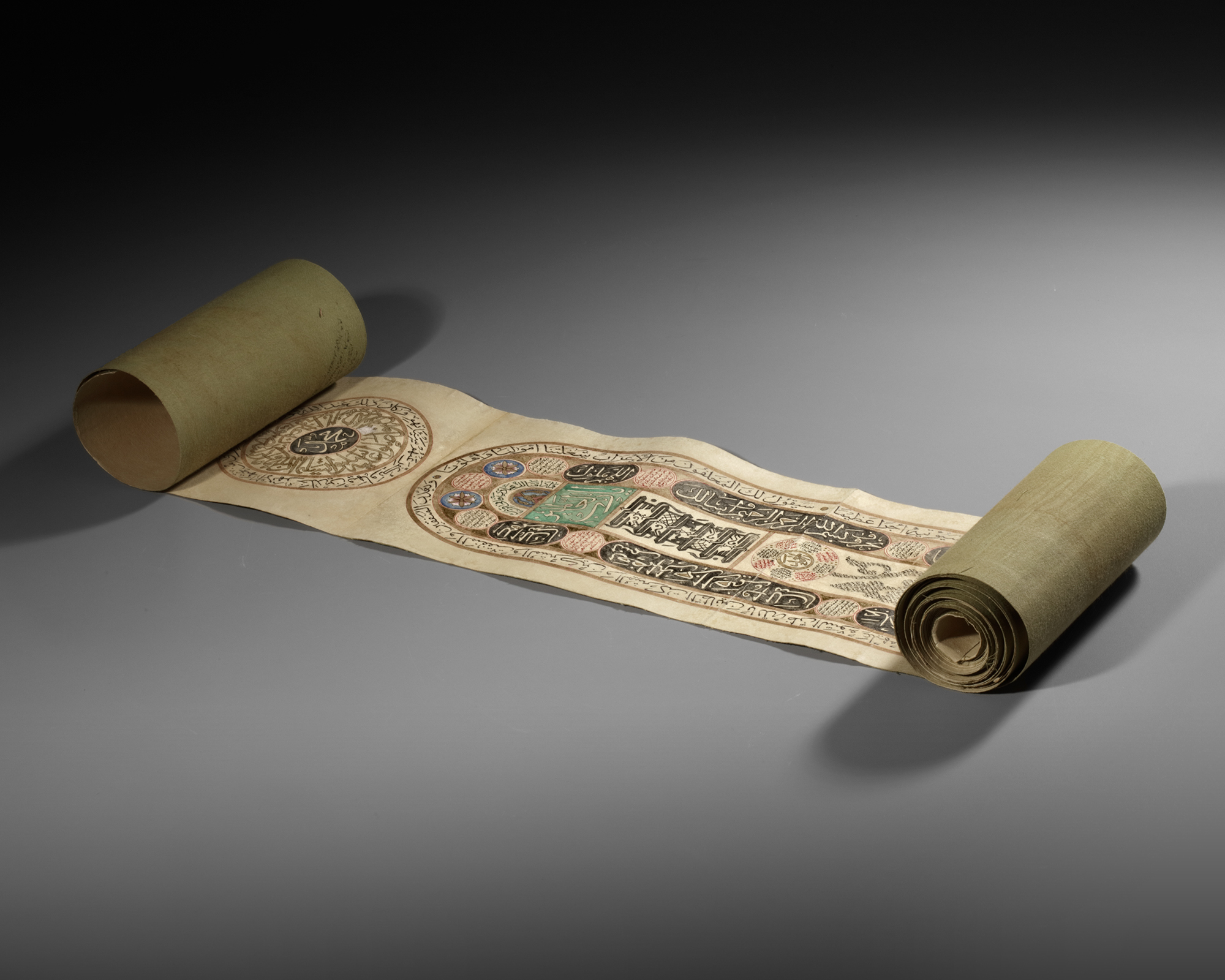 AN OTTOMAN ILLUMINATED PRAYER SCROLL, OTTOMAN TURKEY, 18TH CENTURY