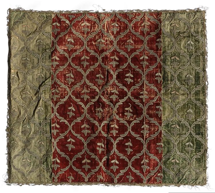 AN EUROPEAN SILK, VELVET AND METAL TEXTILE, PROBABLY ITALY, EARLY 18TH ...